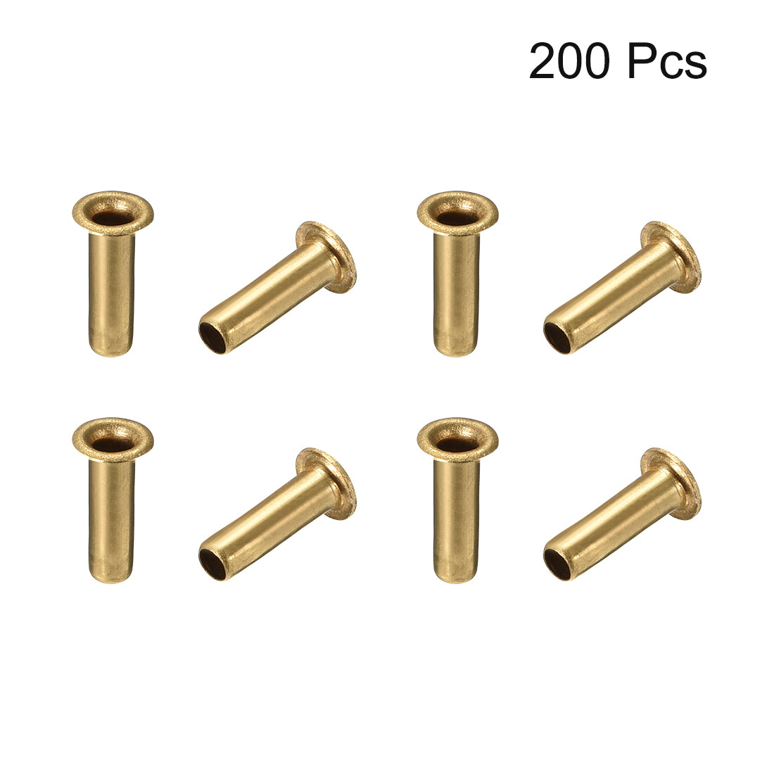 Uxcell Hollow Rivet,3mm x 10mm Through Hole Copper Hollow Rivets ...