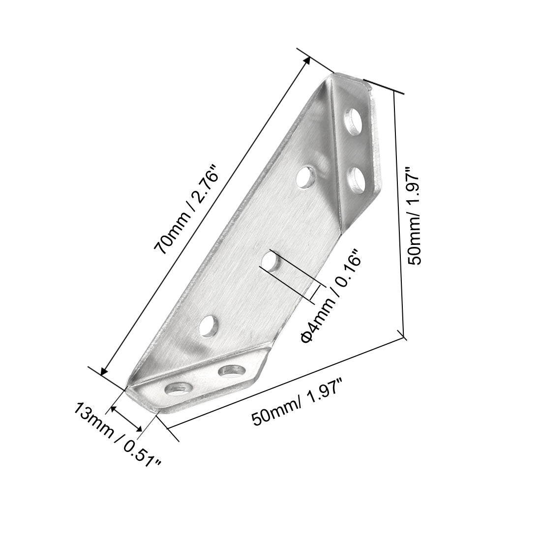 Uxcell Shelf Angle Bracket Joining Support Corner Brace, 50mm x 50mm ...