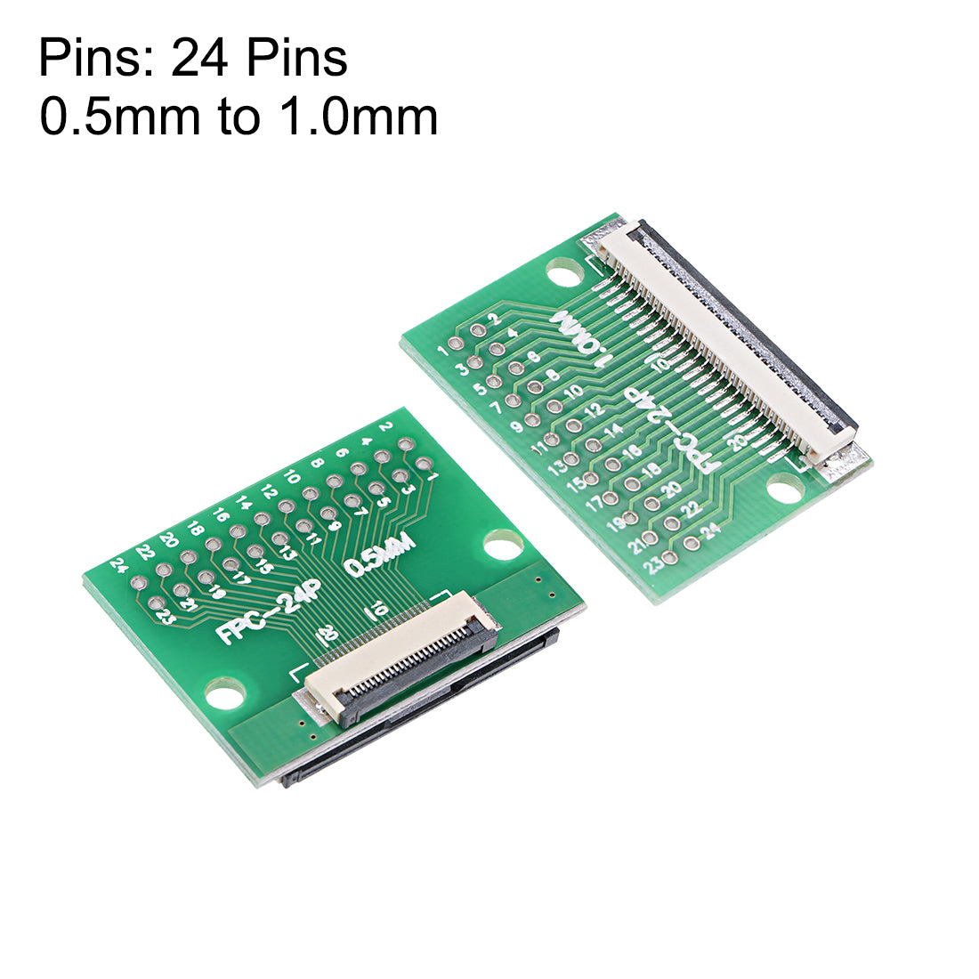 Uxcell FFC FPC 24 Pin 0.5mm 1mm Pitch to DIP 2.0mm PCB Converter Board ...