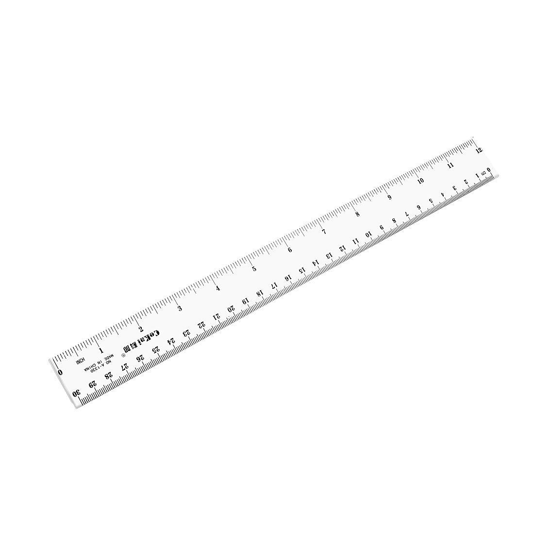 Uxcell Straight Ruler Measuring Tool 30cm 12 Inch Metric Inch Plastic ...