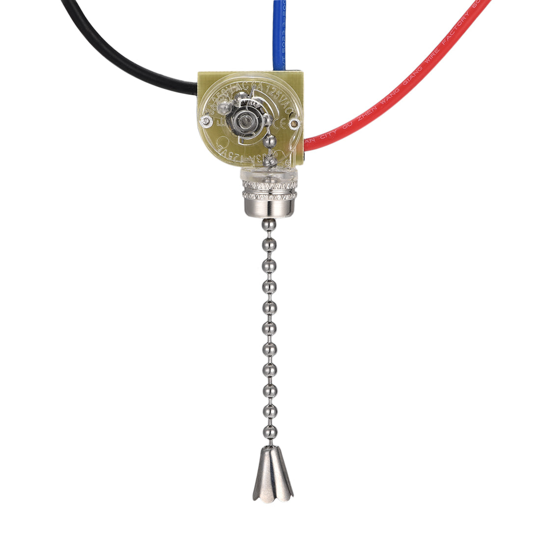 Uxcell 3 Way Fan Light Switch with Chrome Pull Chain (Pack of 2 sets ...