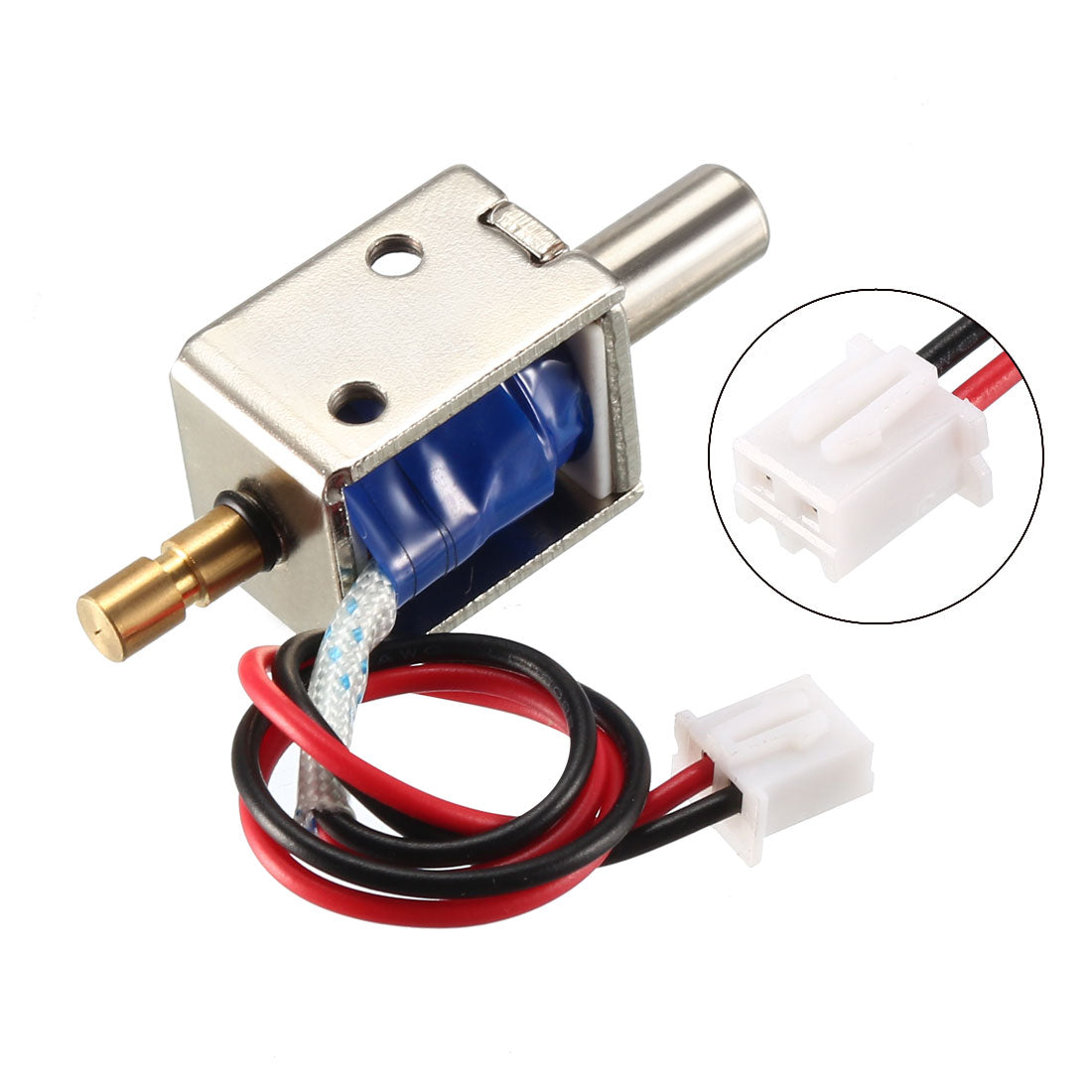 Uxcell DC 12V 0.43A 4mm Mini Electromagnetic Solenoid Lock Push Pull ...