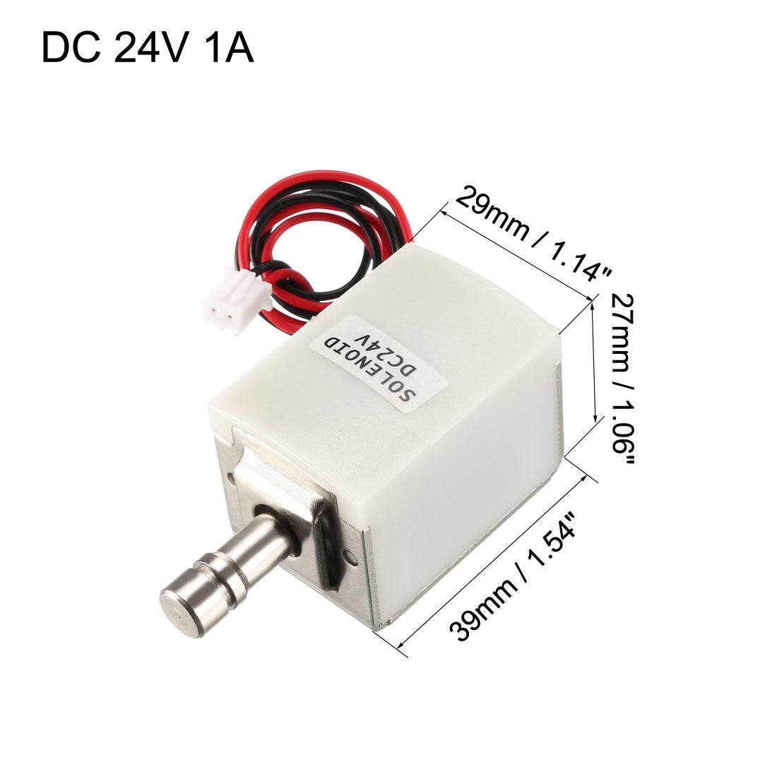 Uxcell DC 24V 1A 9.6mm Electromagnetic Solenoid Lock Push Pull Type for ...