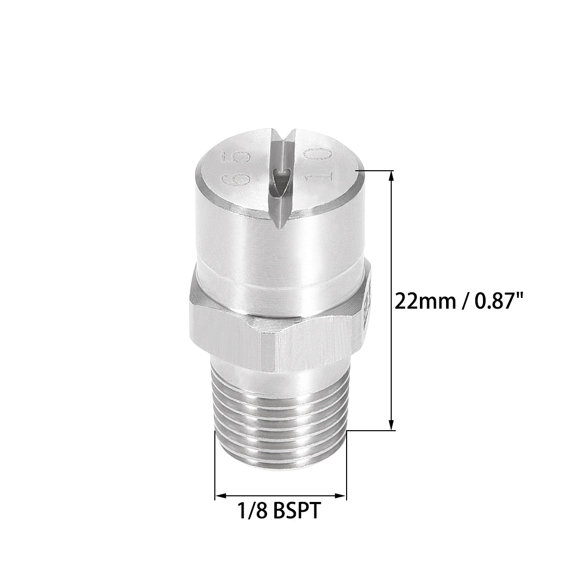 Flat Fan Spray Tip - Thread 304 Stainless Steel Nozzle - Degree Orifice ...