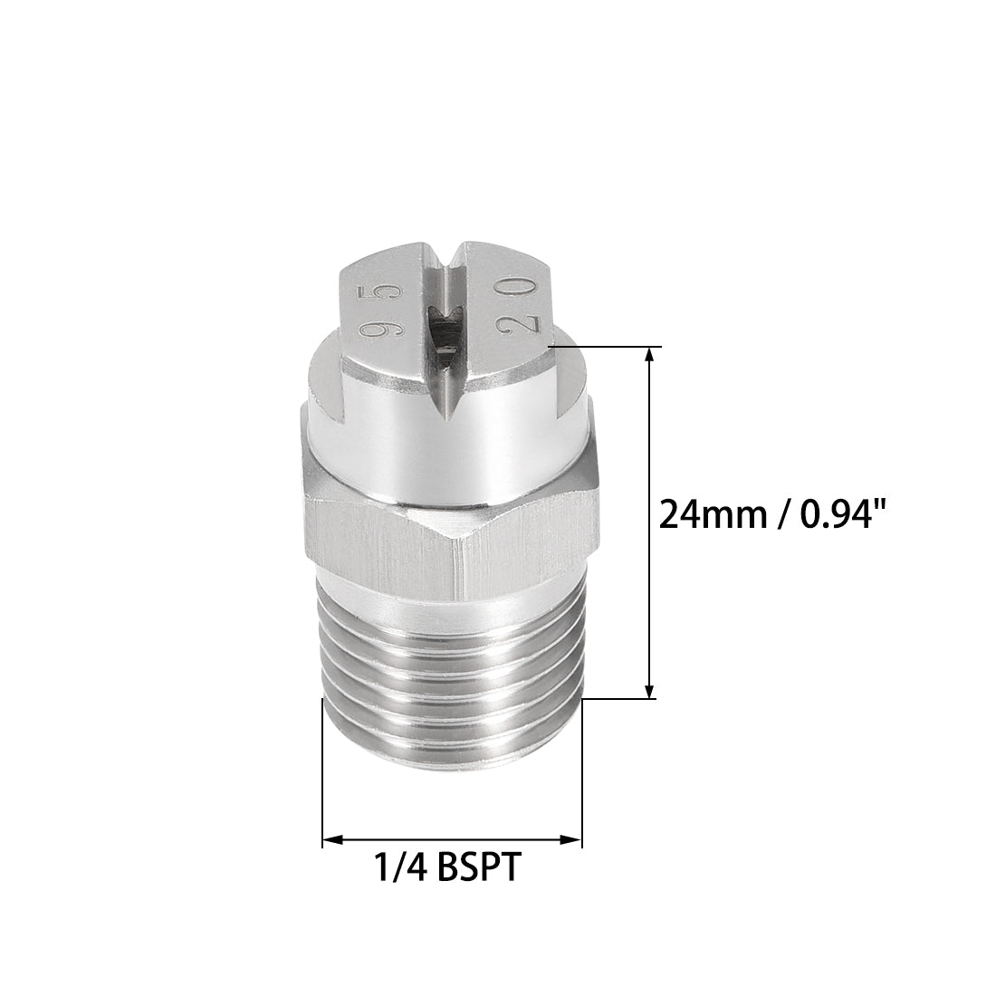 Flat Fan Spray Tip - Male Thread 304 Stainless Steel Nozzle Degree ...