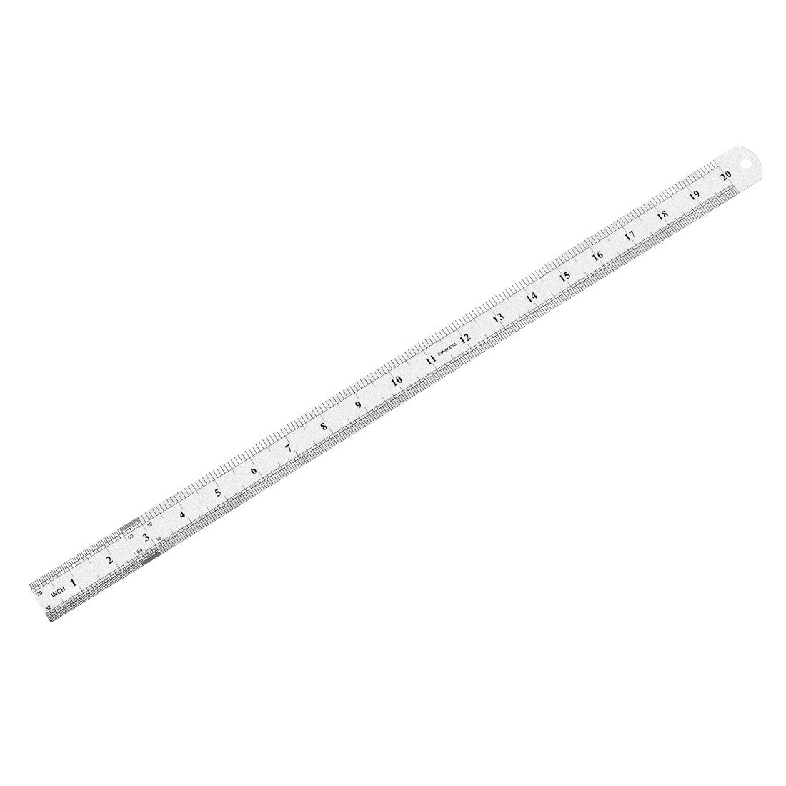 Uxcell Straight Ruler 50cm 20 Inch Metric Stainless Steel Measuring ...