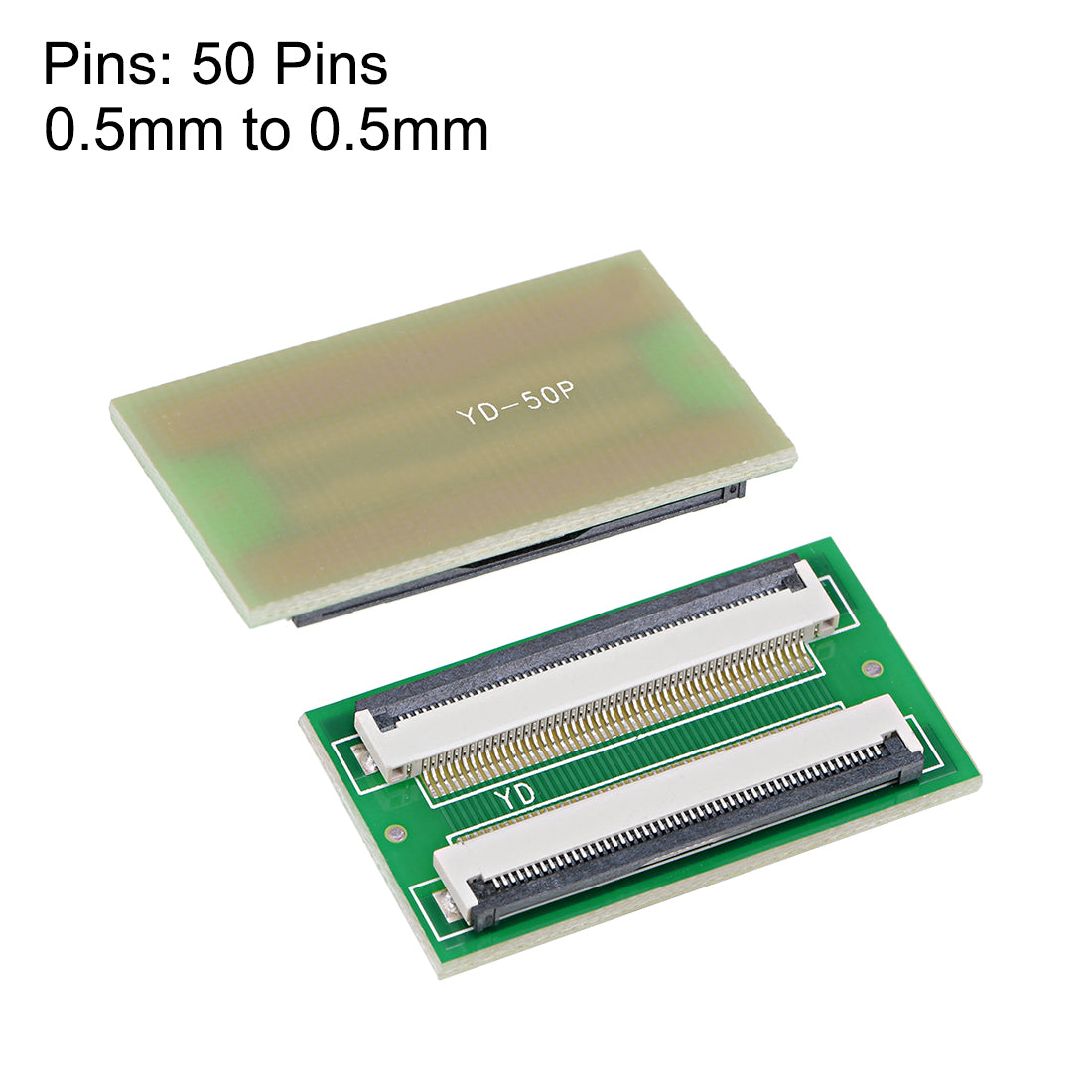 Uxcell 0.5mm Pitch 50 Pins to 50 Pin Extension Connector Aapter for FFC ...