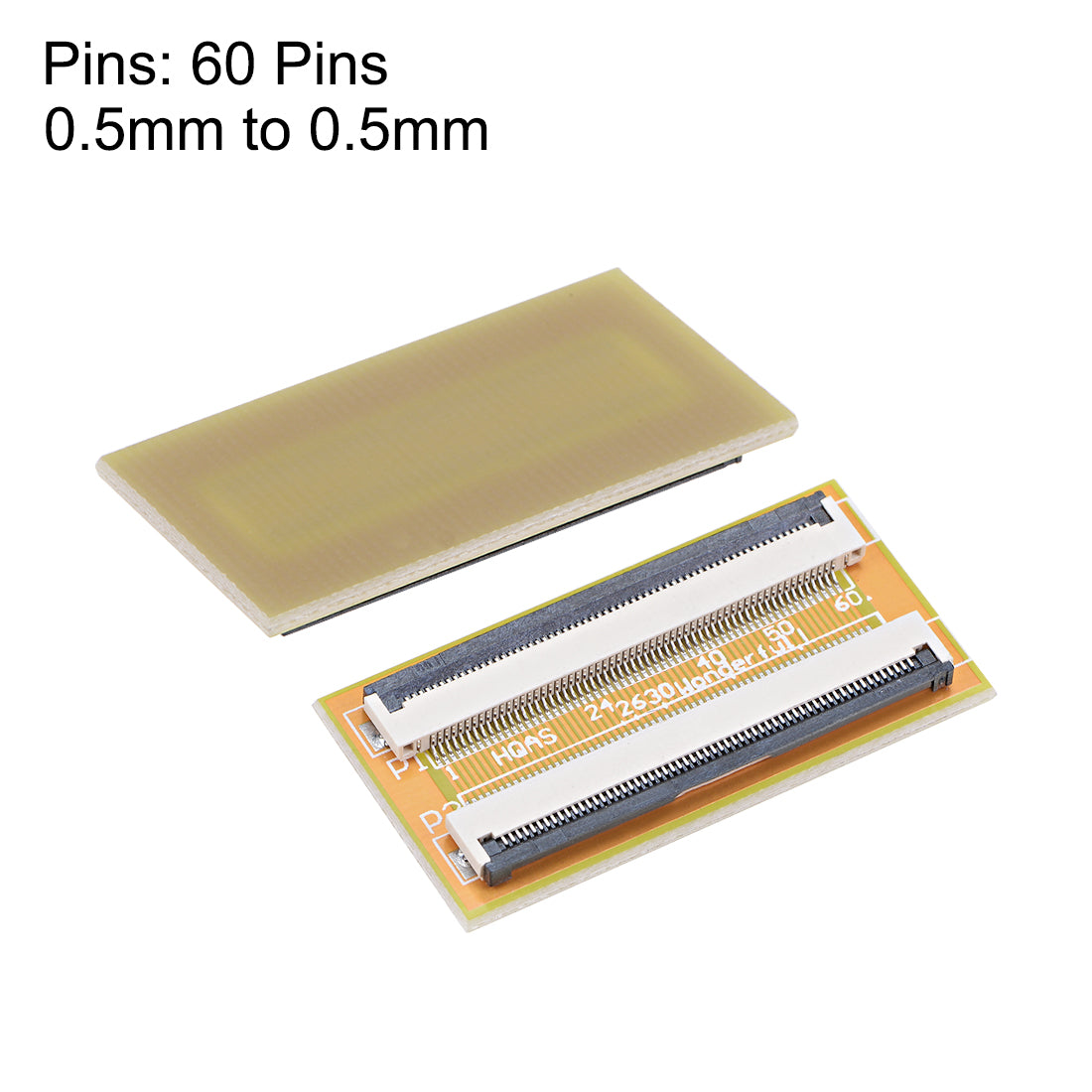 Uxcell 0.5mm Pitch 60 Pins to 60 Pin Extension Connector Aapter for FFC FPC Cable Extend ZIP HDD ...