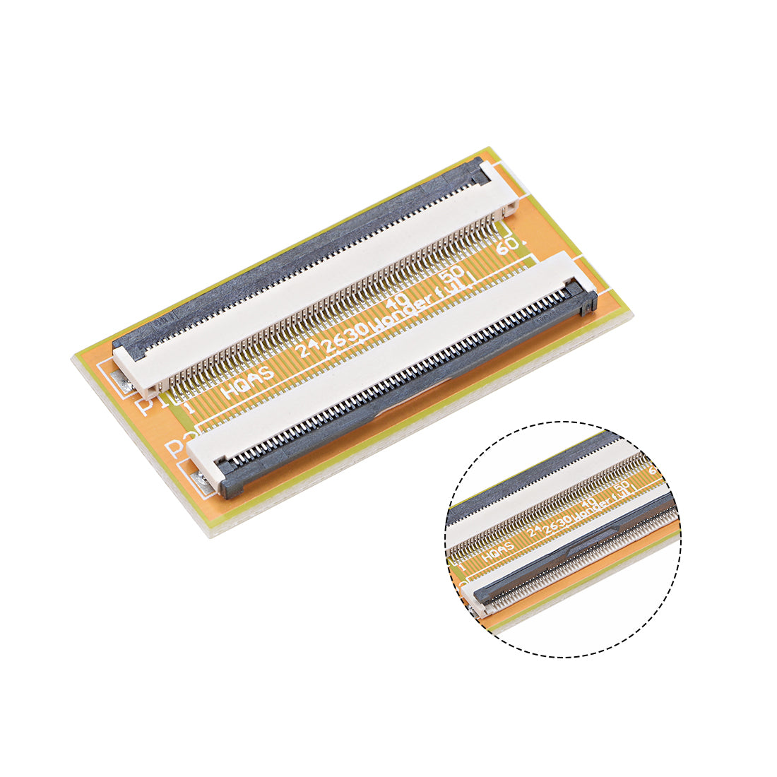 Uxcell 0.5mm Pitch 60 Pins to 60 Pin Extension Connector Aapter for FFC ...