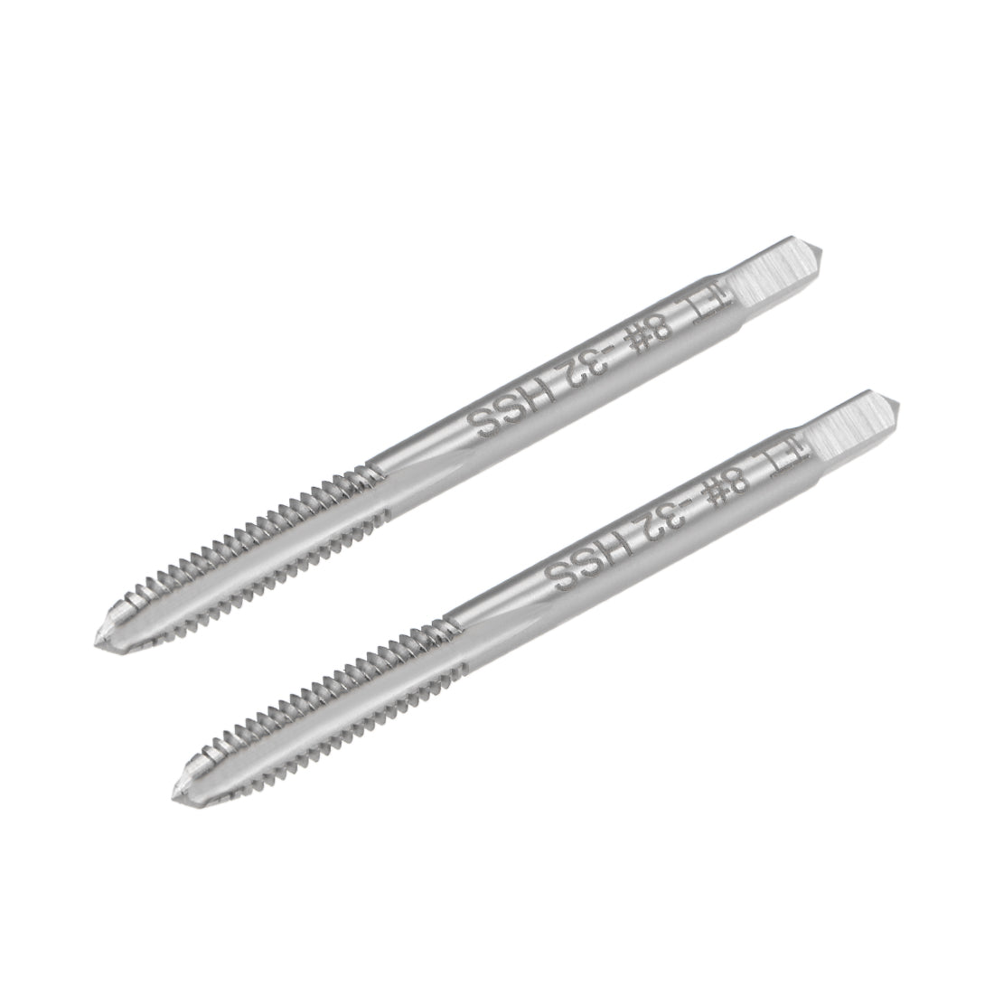 Uxcell Machine Tap 8-32UNC Thread 2B Class 3 Flutes High Speed Steel ...