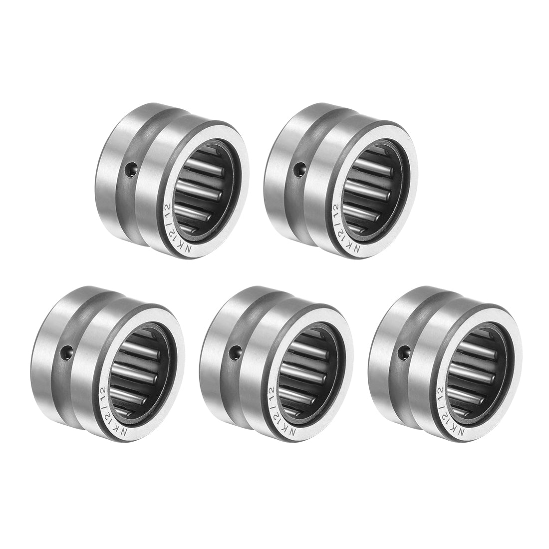 Uxcell NK12/12 Needle Bearing 12mm Bore Dia, 19mm OD, 12mm Width 5Pcs ...