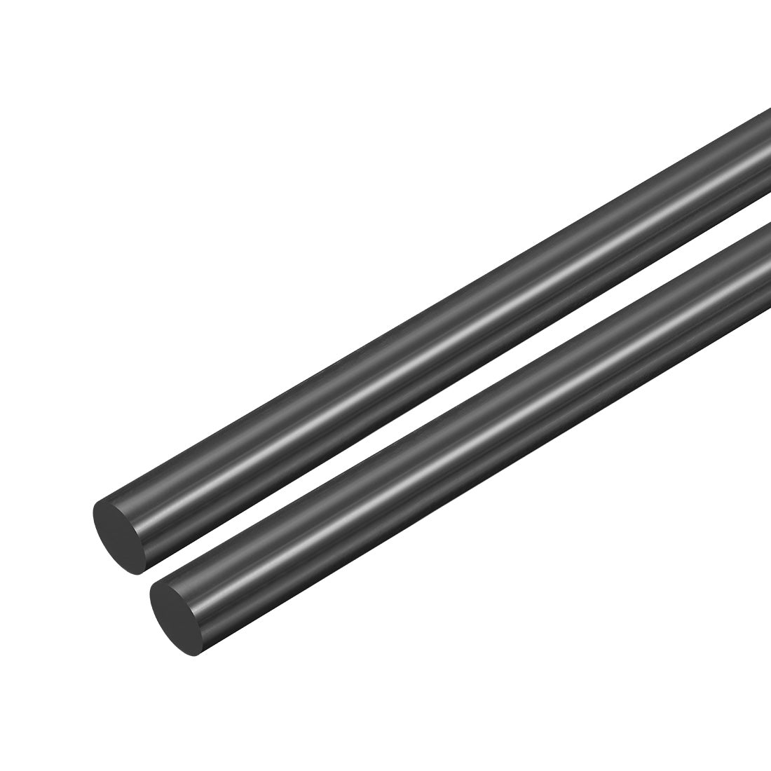 Uxcell Plastic Round Rod,6mm Dia 50cm Black Engineering Plastic Round ...