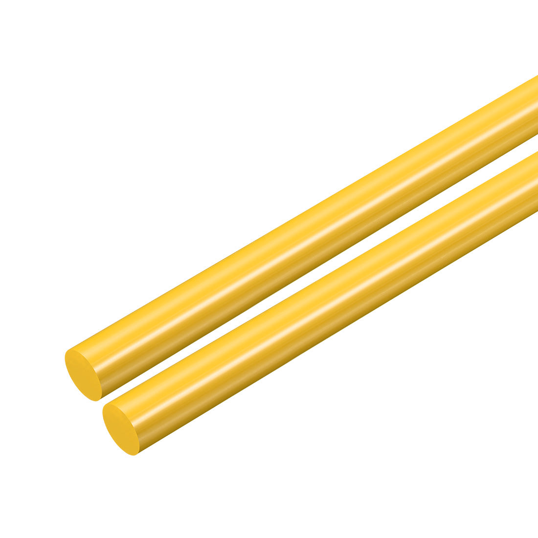 Uxcell Plastic Round Rod,6mm Dia 50cm Yellow Engineering Plastic Round ...
