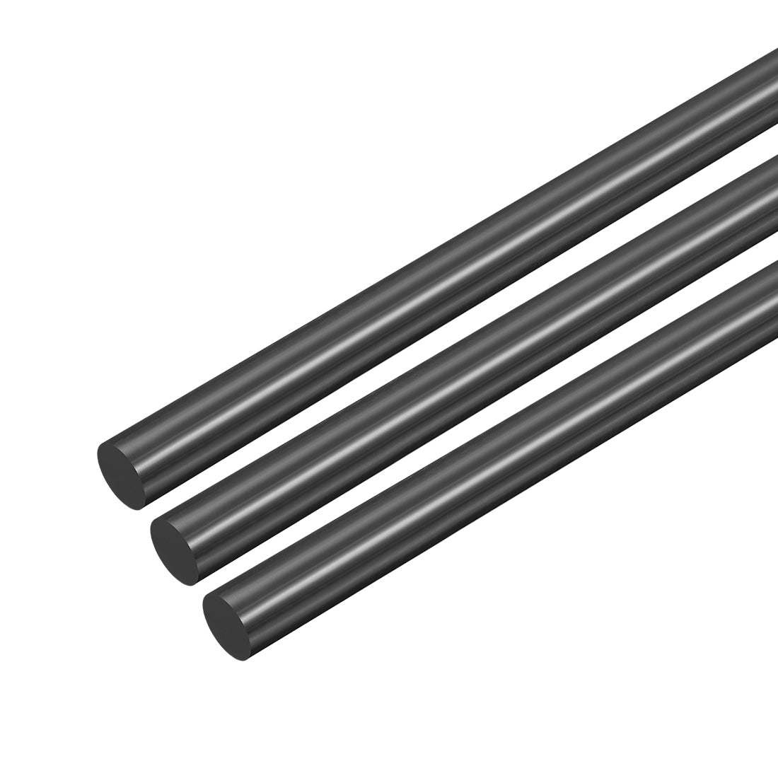 Uxcell Plastic Round Rod,4.5mm Dia 50cm Black Engineering Plastic Round ...