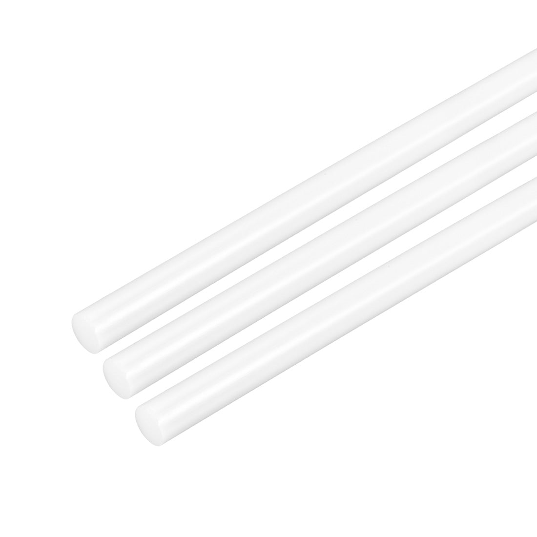 Uxcell Plastic Round Rod,4mm Dia 50cm White Engineering Plastic Round ...