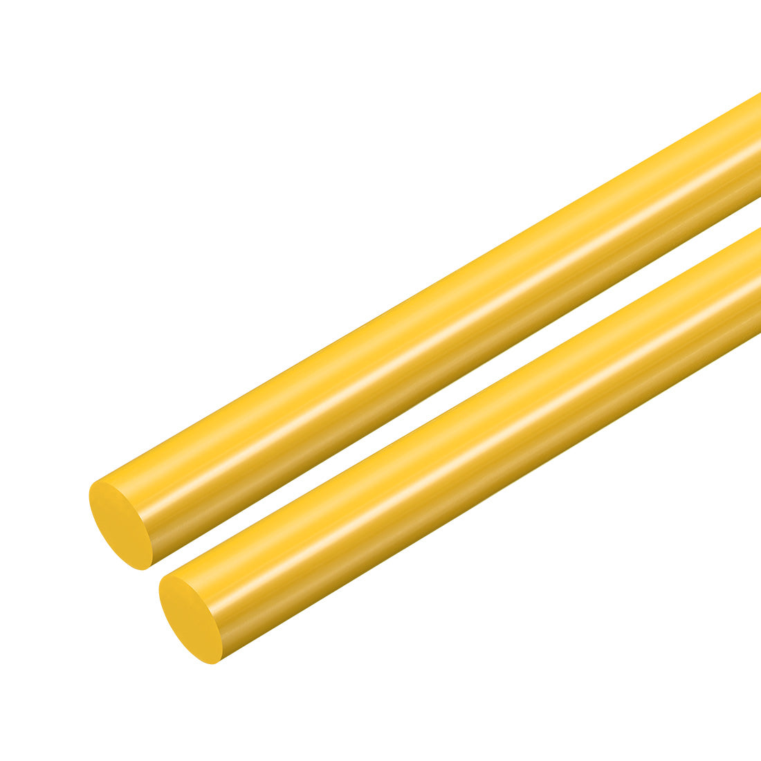 Uxcell Plastic Round Rod,10mm Dia 50cm Yellow Engineering Plastic Round ...