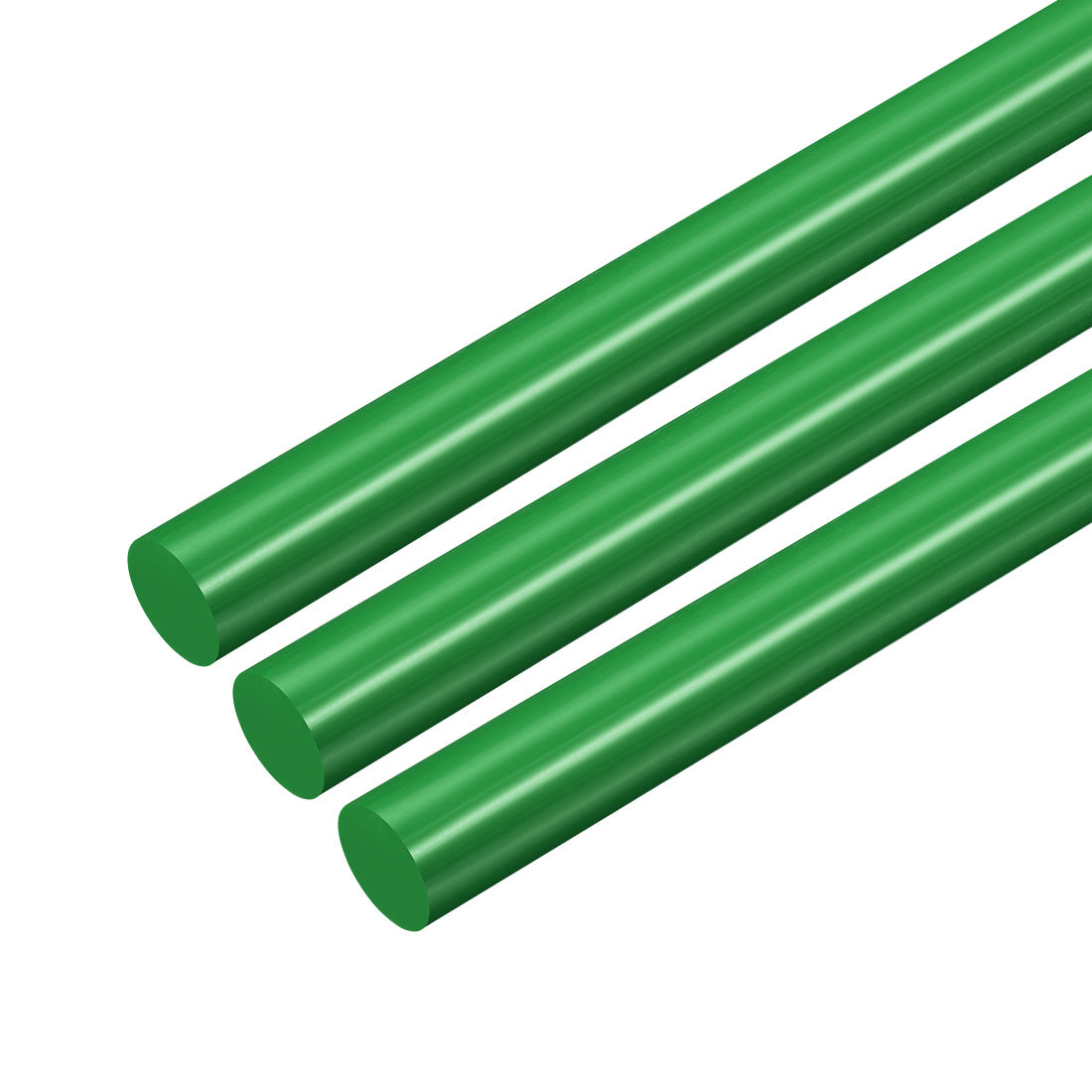 Uxcell Plastic Round Rod,10mm Dia 50cm Green Engineering Plastic Round ...
