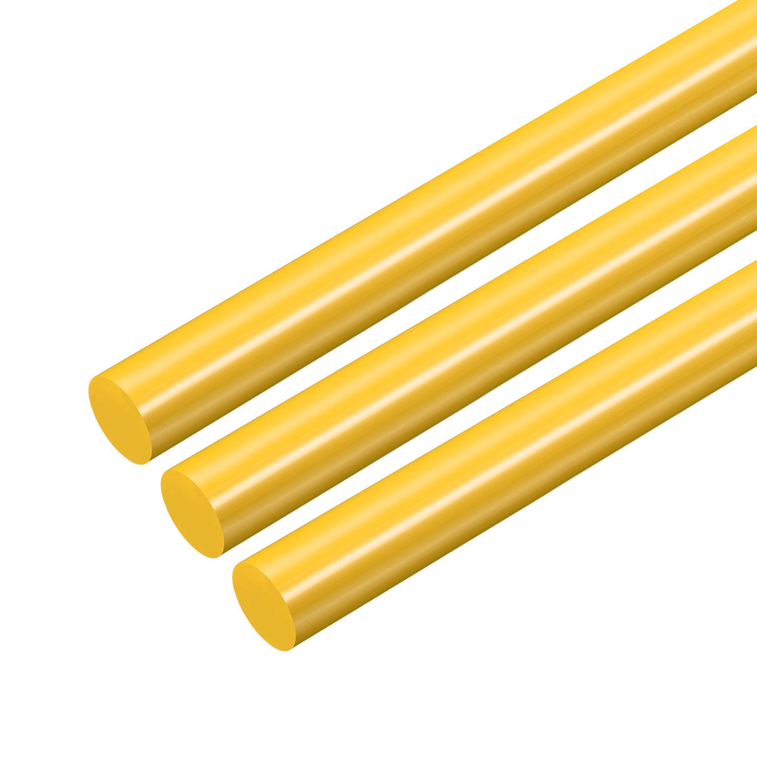Uxcell Plastic Round Rod,12mm Dia 50cm Yellow Engineering Plastic Round ...