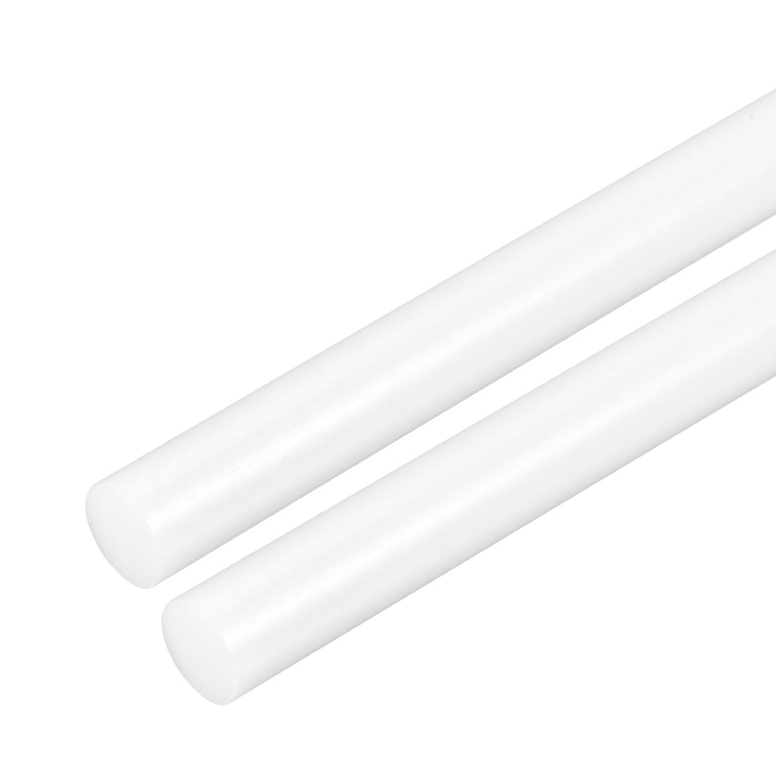 Uxcell 2pcs Plastic Round Rod 3/4 Inch Dia 20 Inch Length White (POM ...
