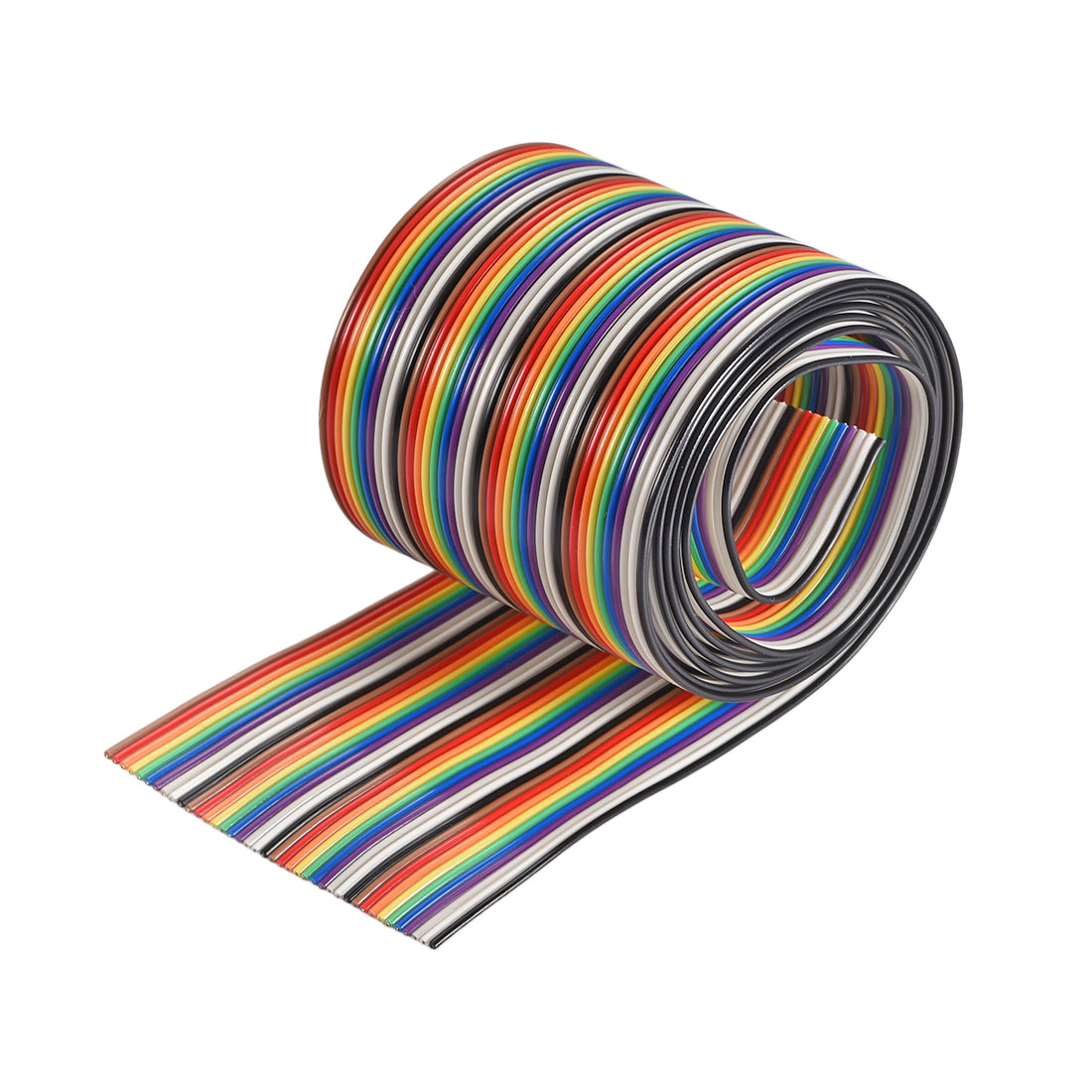 Uxcell IDC Rainbow Wire Flat Ribbon Cable 40P 1.27mm Pitch 1meter/3.3ft Length | Harfington