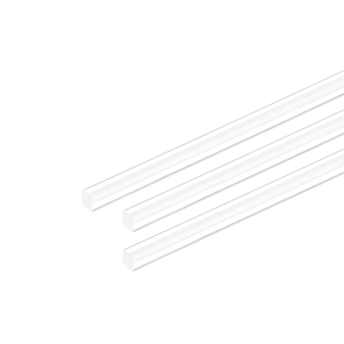 Uxcell 5mm x 20" Acrylic rod,Square Clear Acrylic Plastic Rod PMMA Bar ...