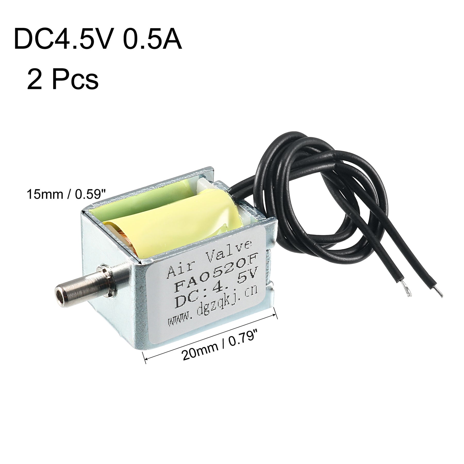 Uxcell Miniature Solenoid Valve 2 Positions 3 Ways DC4.5V 0.5A Air ...