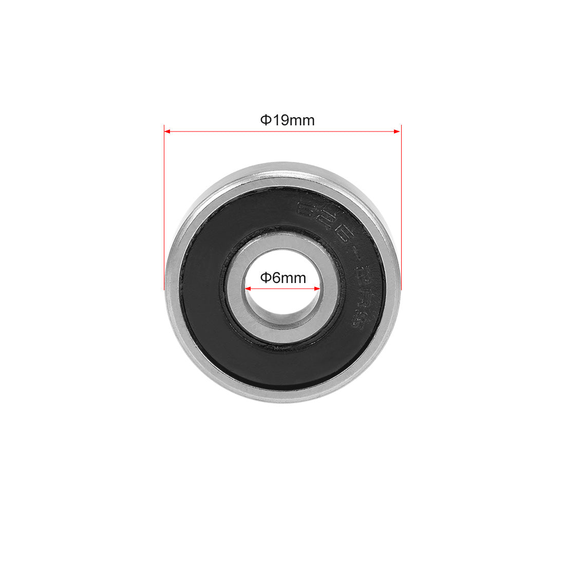Uxcell 626-2RS Deep Groove Ball Bearing 6mmx19mmx6mm Double Sealed ABEC ...