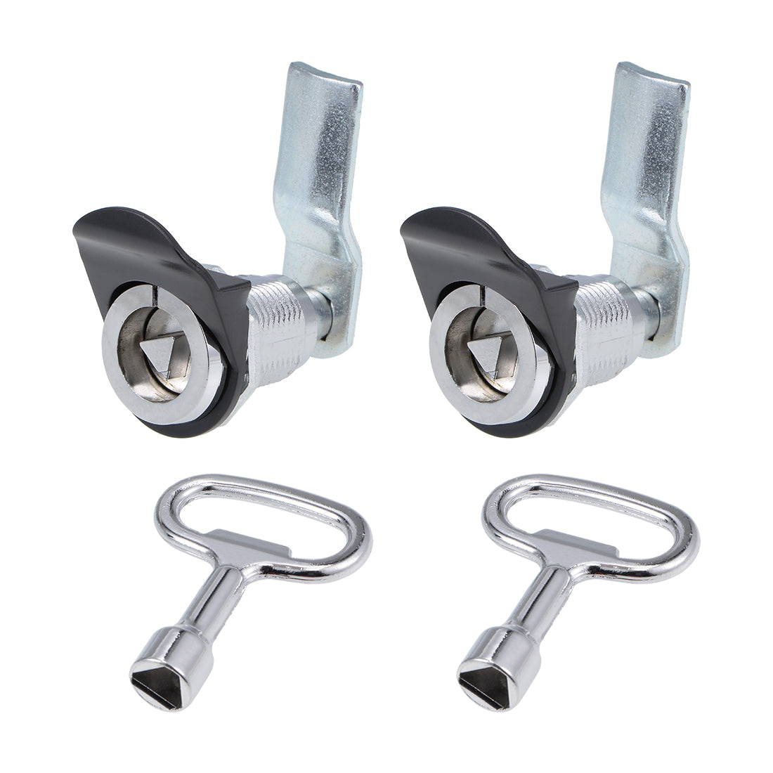 Uxcell Triangle Cam Lock 22mm Cylinder Dia 49mm Long Cam Keyed Alike ...