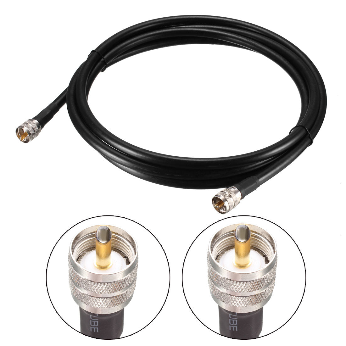 Uxcell RG8/U Coax Cable with Pl-259 Male Connectors for CB/Ham Radio 3 ...