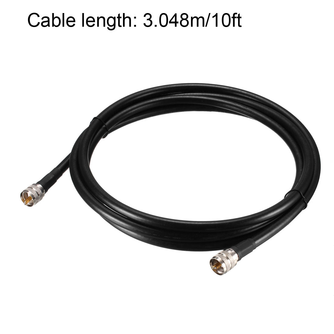 Uxcell 10 feet RG8/U Coax Cable with Pl-259 Male Connectors for CB/Ham ...
