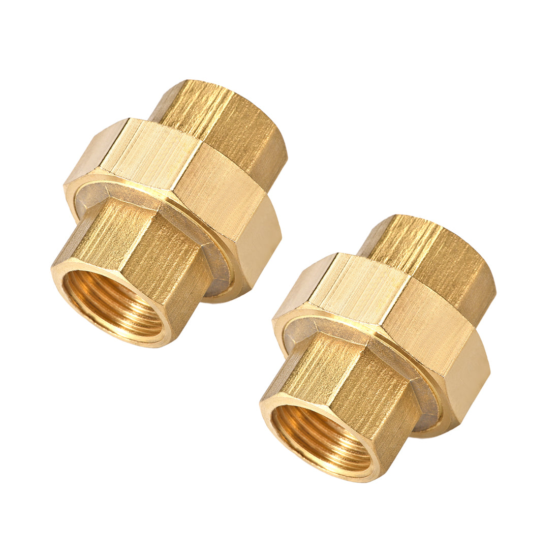 Female Threaded Connects Brass Pipe Union Connector Coupling | Harfington