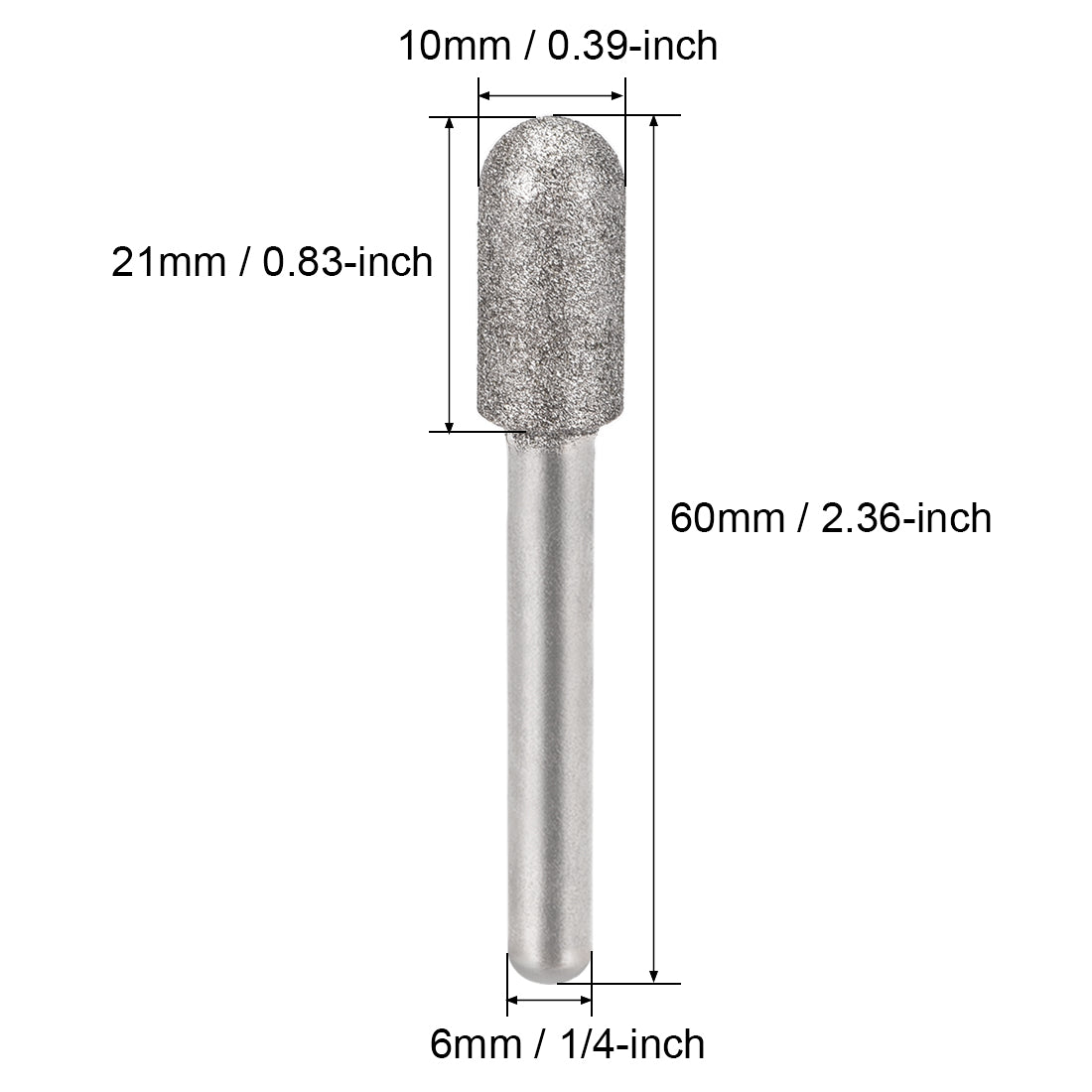 Uxcell Diamond burrs Grinding Drill Bits for Carving Rotary Cylindrical ...