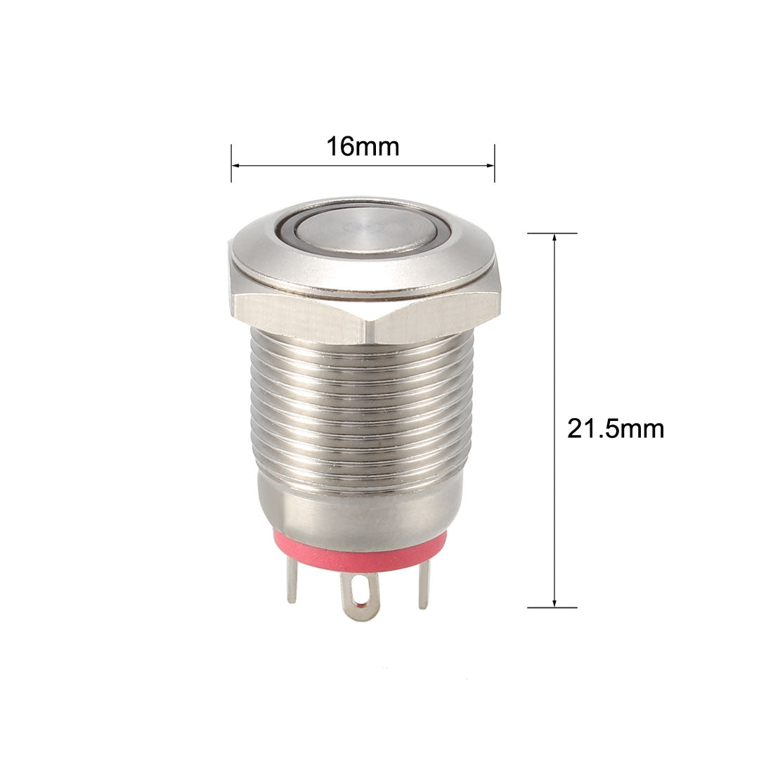 Uxcell Metal Push Button Switch Mounting Dia Push Button Switch ...