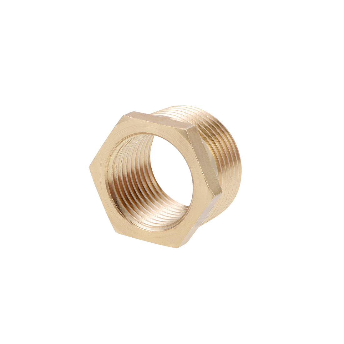 Uxcell Brass Threaded Pipe Fitting G3/4 Male xG1/2 Female Hex Head ...