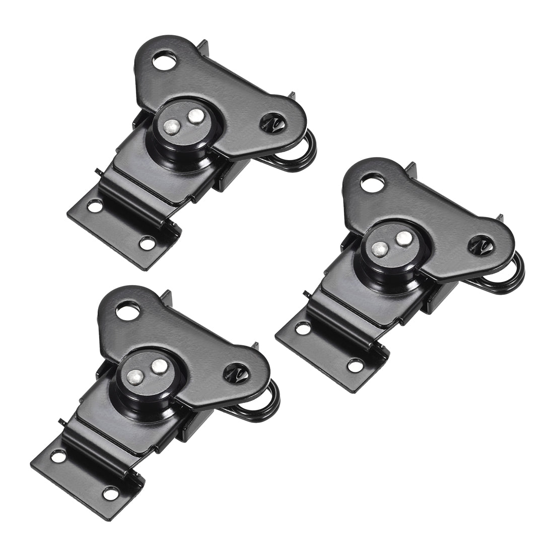 Uxcell 3Pcs 2.24 Inch Iron Spring Loaded Butterfly Twist Latch Toggle ...