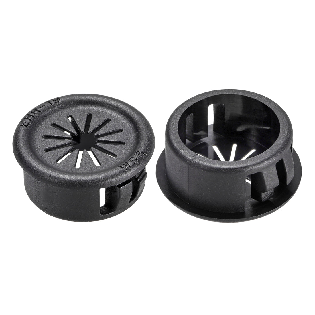 Uxcell 19mm Mounted Dia Cable Hose Snap Bushing Grommet Protector Black ...