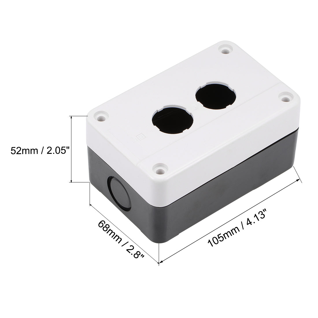 Uxcell Push Button Switch Control Station Box 22mm 2 Holes Aperture ...