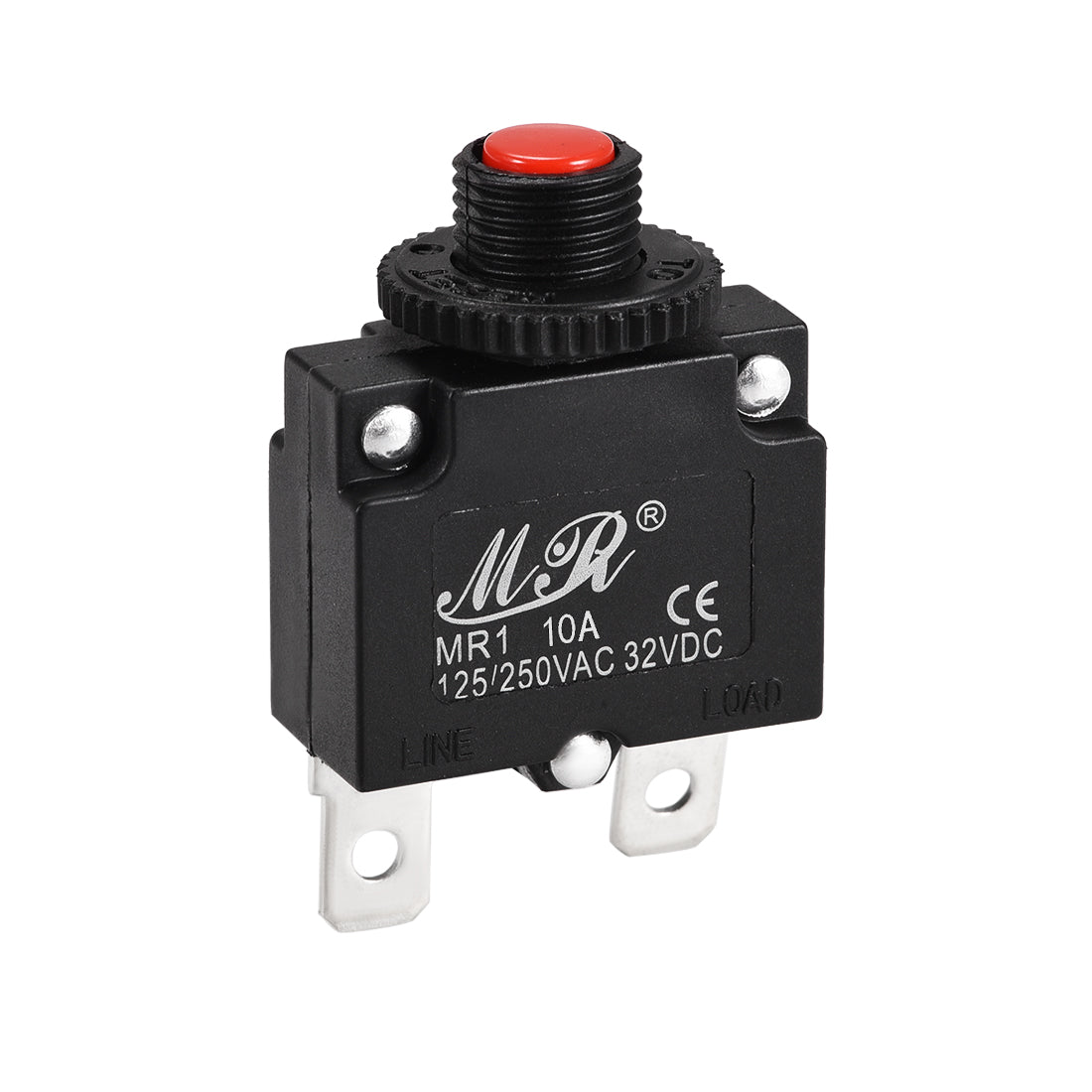 Uxcell Thermal Circuit Breaker 10 Amp Push Button Reset Overload ...