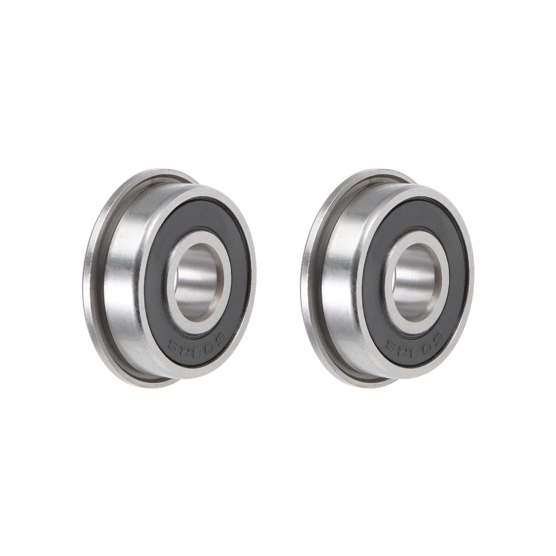 Uxcell F608-2RS Flange Ball Bearing 8x22x7mm Sealed Chrome Bearings ...