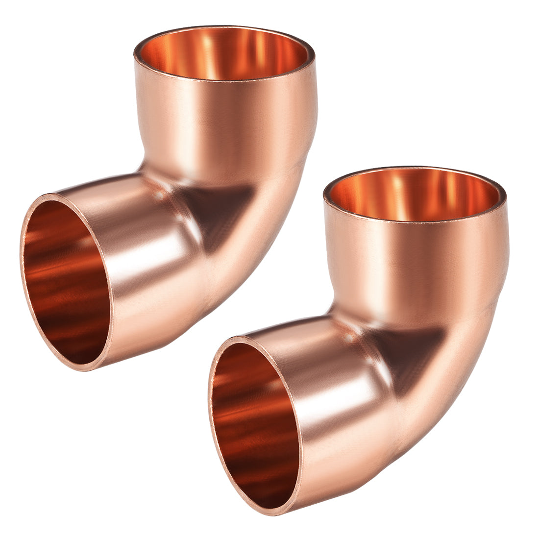 Uxcell 28.58mm ID 90 Degree Copper Elbow Fitting 1mm Thick 2pcs ...