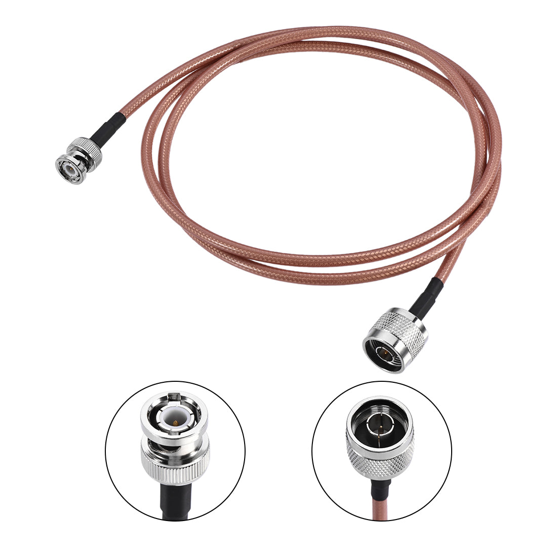 Uxcell Low Loss RF Coaxial Cable Connection Coax Wire RG-142 N Male to ...