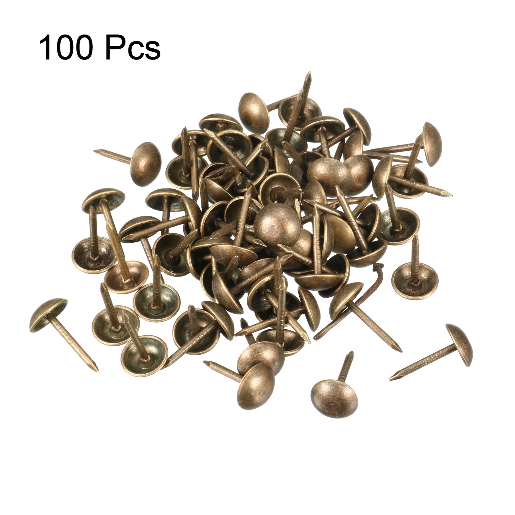 Uxcell Upholstery Nails Tacks 7mm Dia 13mm Height Antique Round Thumb ...