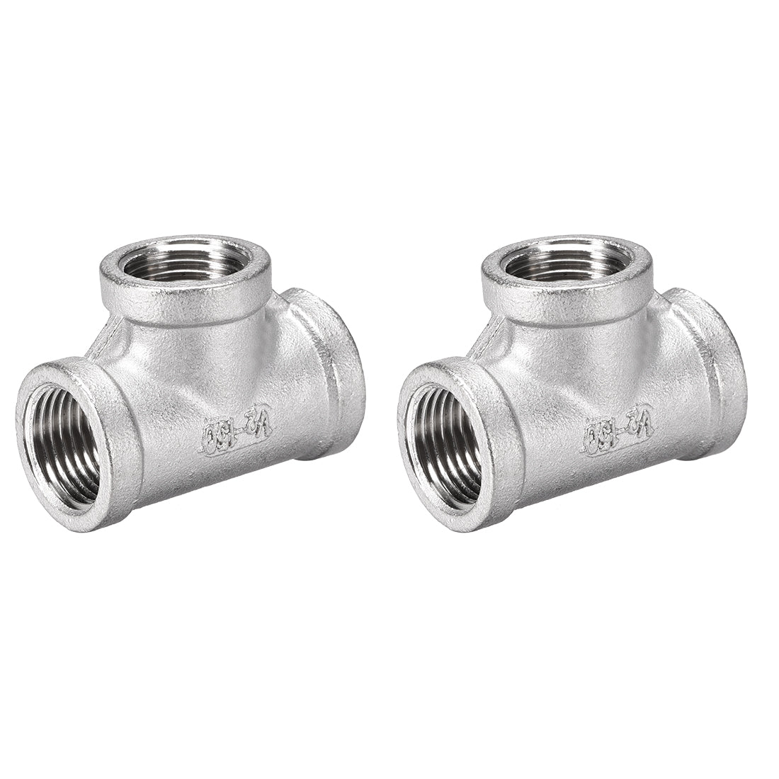 Uxcell Stainless Steel 304 Cast Pipe Fitting 1/2BSPT Female Thread ...