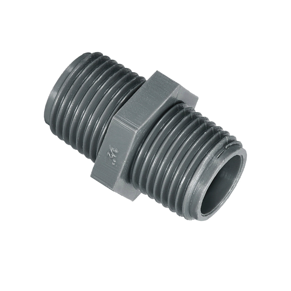 Uxcell Pipe Fittings Connector G1/2xG1/2 Male Thread Adapter Plastic ...