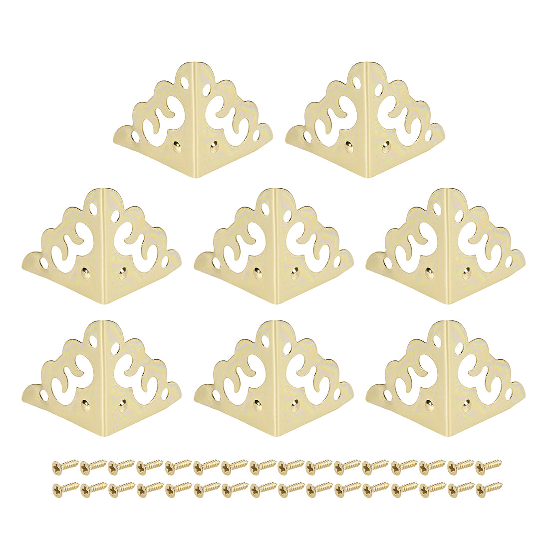 Uxcell Metal Box Corner Protectors Wooden Box Edge Guard Protector 30 x ...