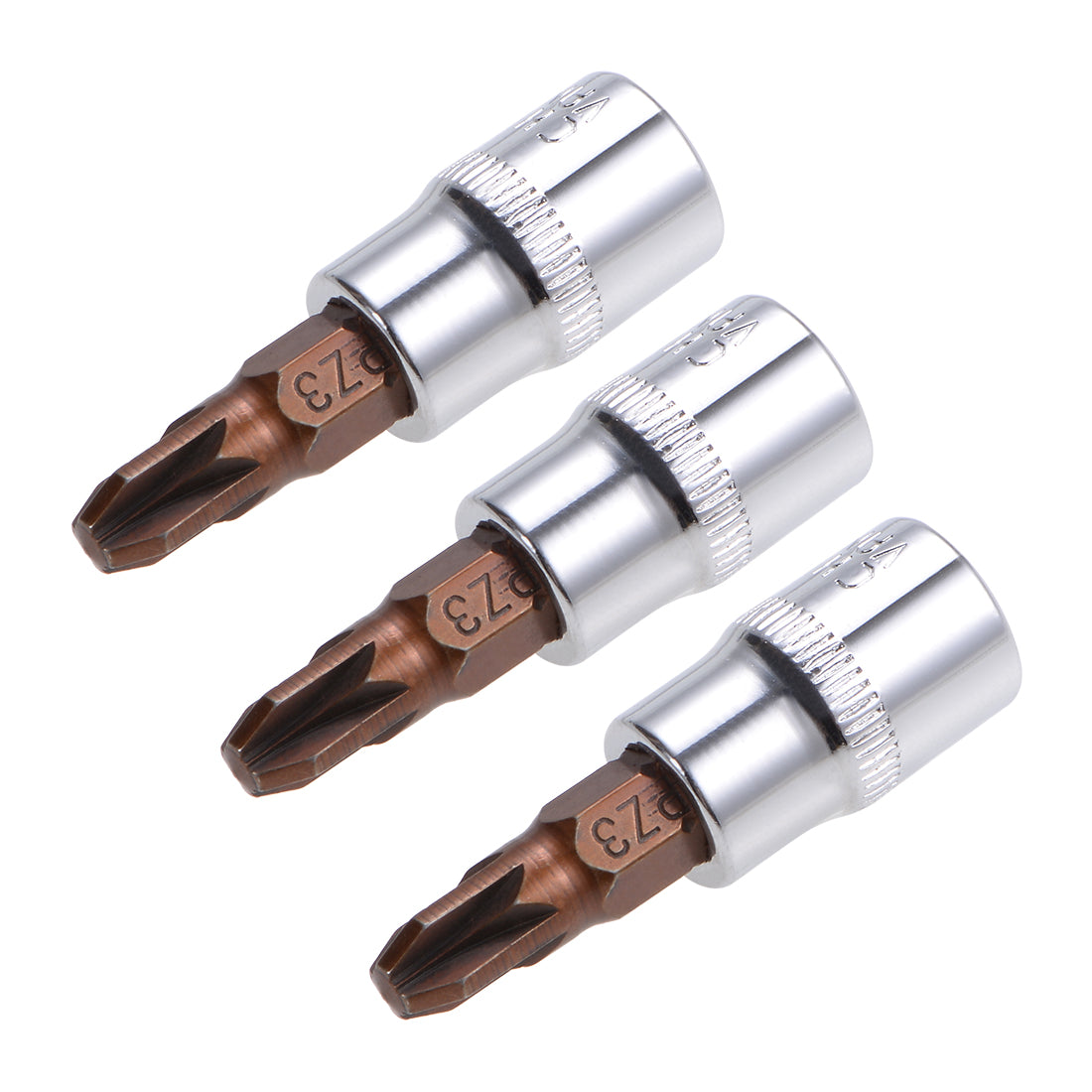Uxcell 3/8-Inch Drive Bit Socket PZ3 S2 Steel 48mm Length 3 Pcs ...