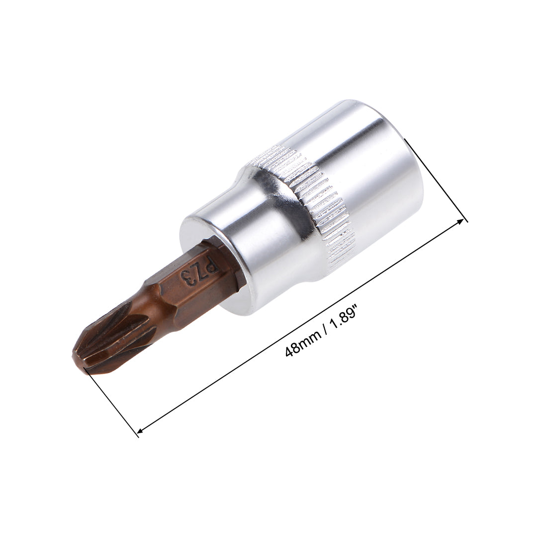 Uxcell 3/8-Inch Drive Bit Socket PZ3 S2 Steel 48mm Length 3 Pcs ...