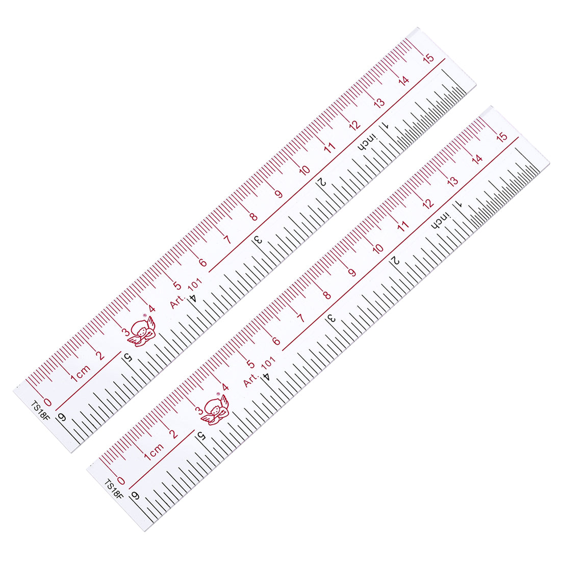 Uxcell Straight Ruler 15cm 6 Inch Metric Double Scale Plastic Measuring ...