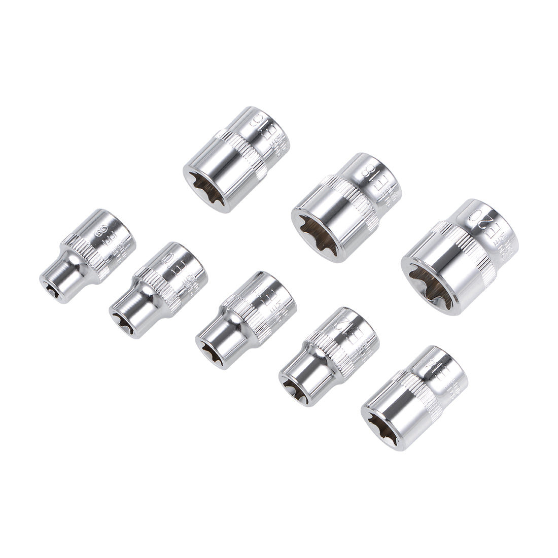 Uxcell 3/8-Inch Drive External Torx Shallow Socket Set E8 E10 E11 E12 ...