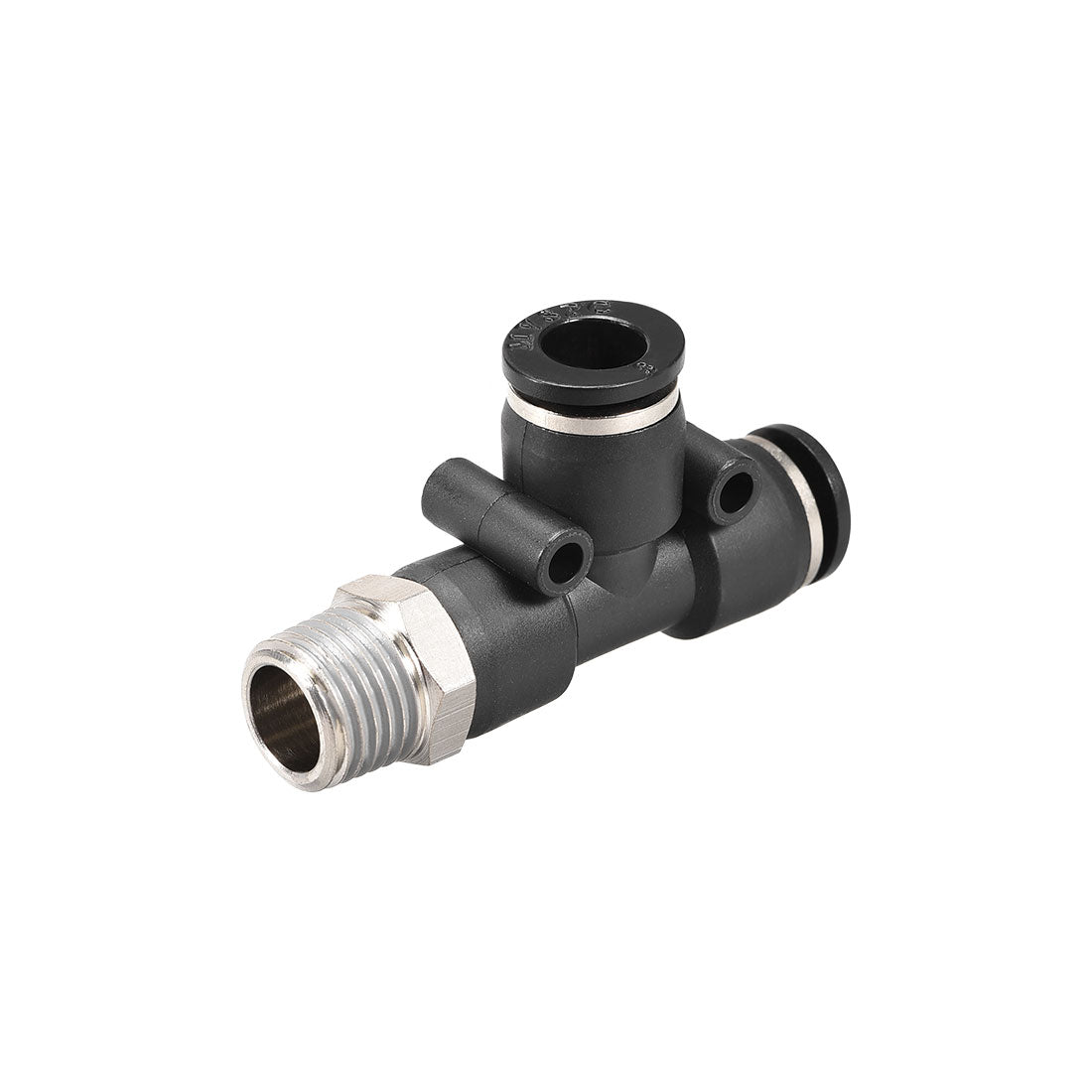 Plastic Tee Push to Connect Tube Fittings Male Thread Push Lock ...
